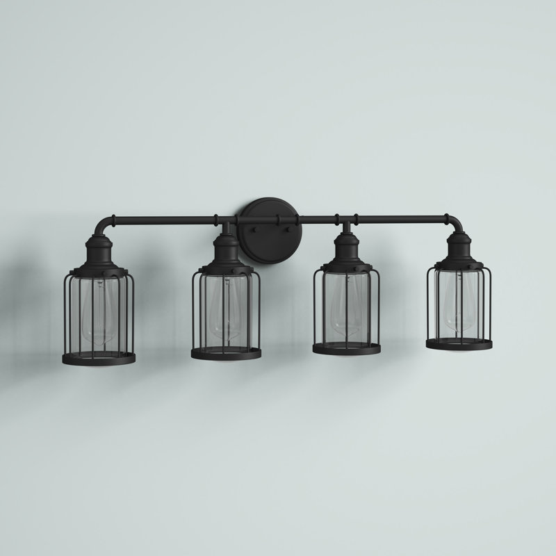 Greyleigh Leyden 4 Light Dimmable Earth Black Vanity Light Reviews Wayfair